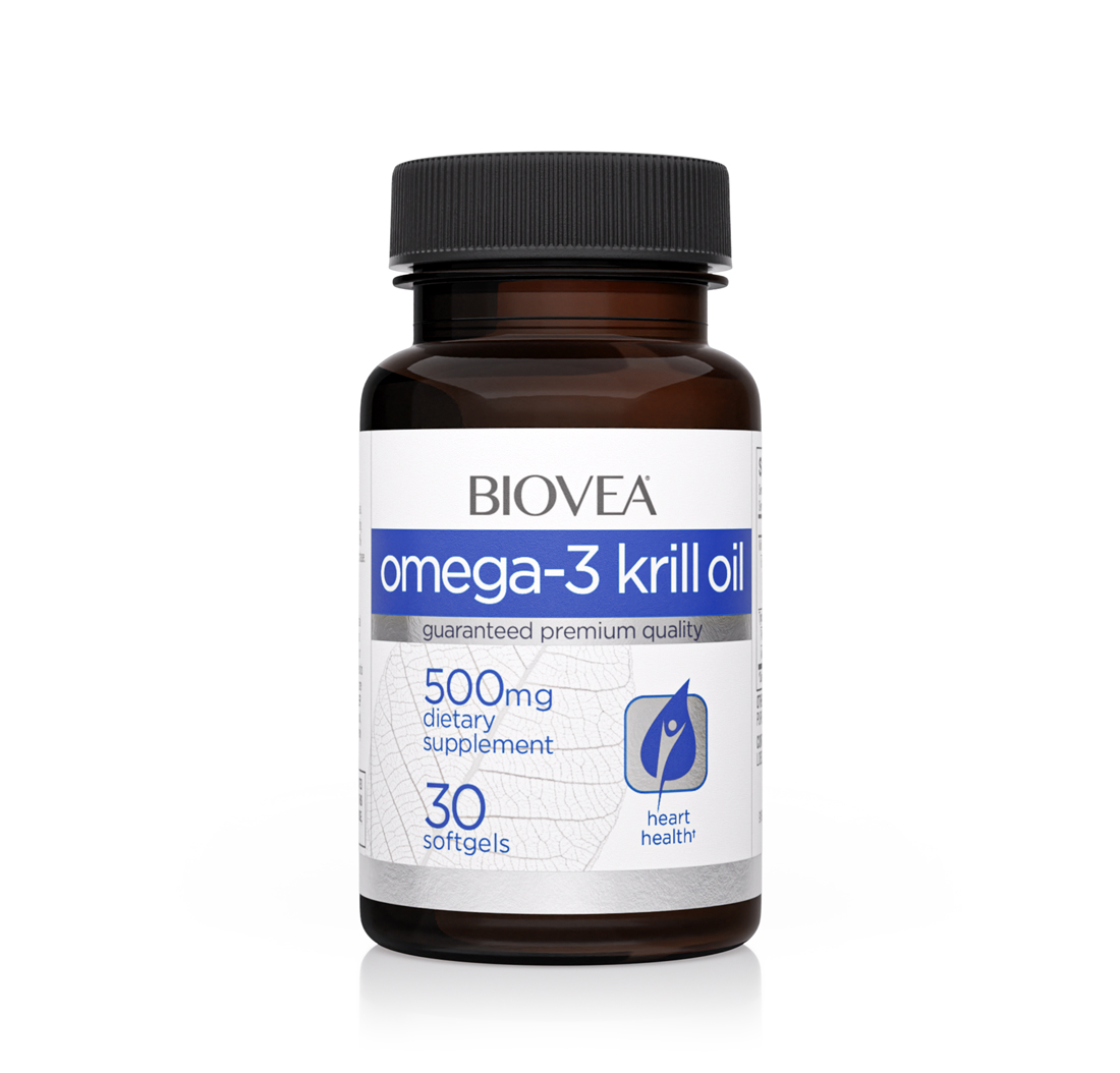 Omega 3 Krill Oil 500mg 30 Capsule Morbide | BIOVEA Omega 3 Krill Oil 500mg 30 Capsule Morbide | BIOVEA